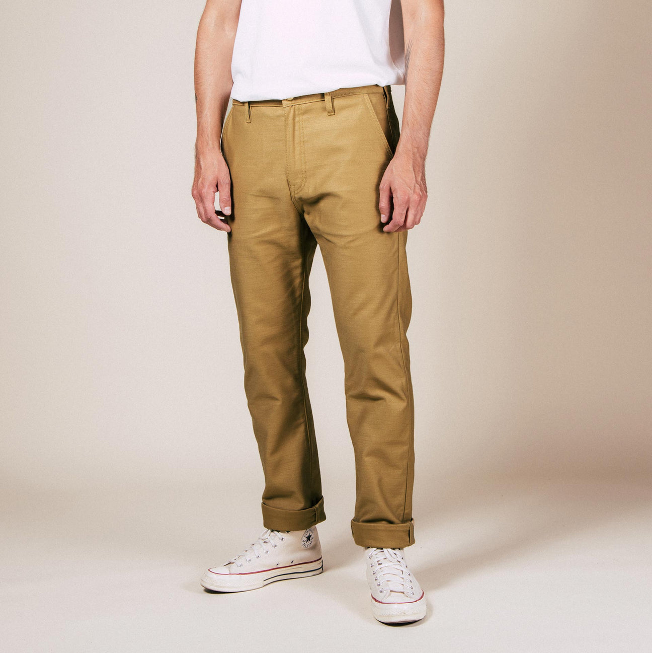 BC-03 Straight Chino 10 oz. golden brown Benzak - casadenim