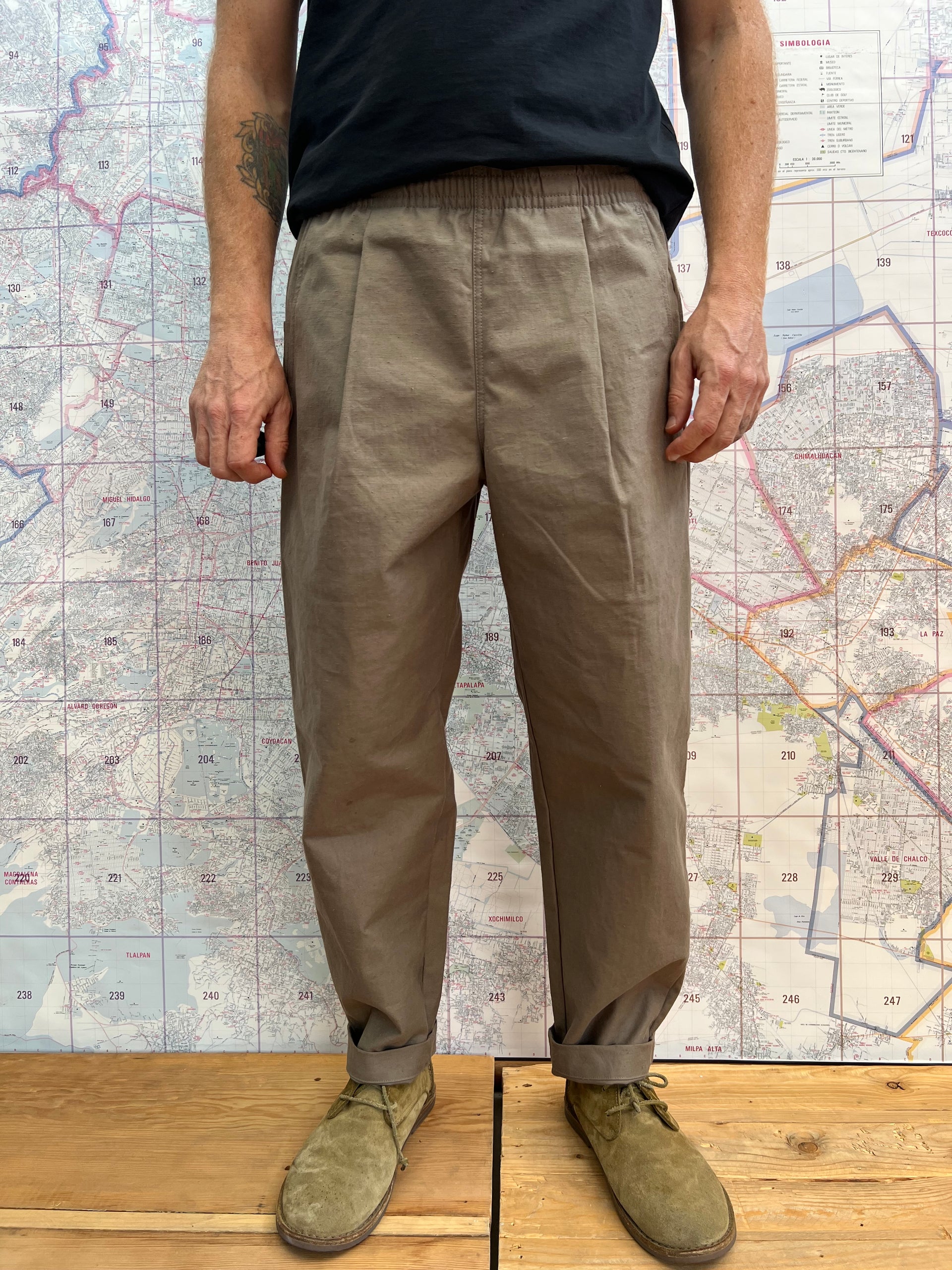 Back Nep Umps Pants Sepia JM4507 Jackman - casadenim